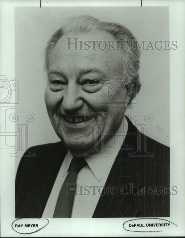 1990 Press Photo DePaul University men's basketball coach Ray Meyer ...