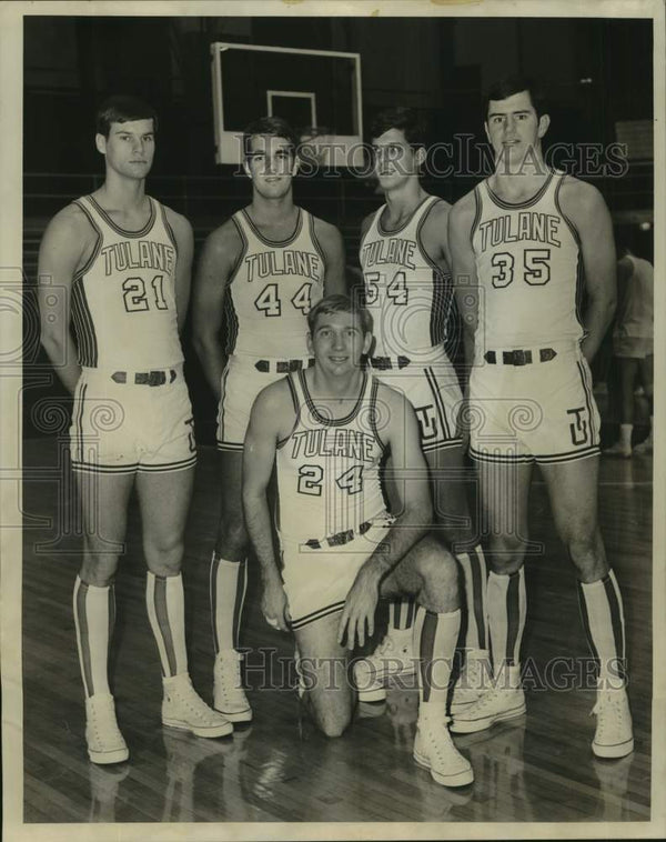 1968 Press Photo Tulane college basketball players - nos23357 ...
