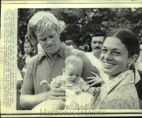 1973 Press Photo U.S. Open golf champion Johnny Miller and family at ...