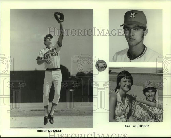 1974 Press Photo Houston Astro baseball player Roger Metzger and his ...