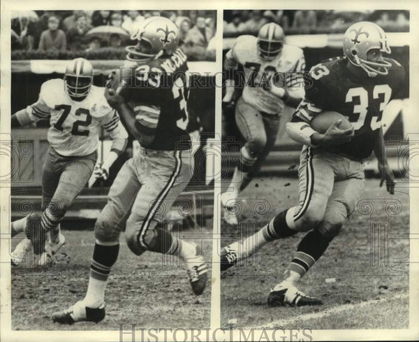 1971 Press Photo 2 photos of New Orleans Saints football player Don ...