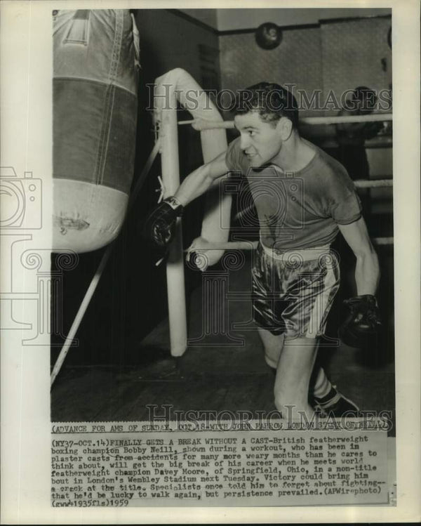 1959 Press Photo British boxing champion Bobby Neill - nos26644 ...