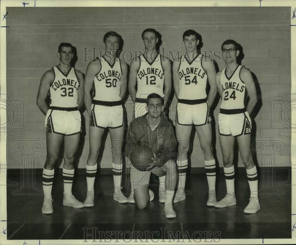 1967 Press Photo Nicholls State Colonels men's basketball team poses ...