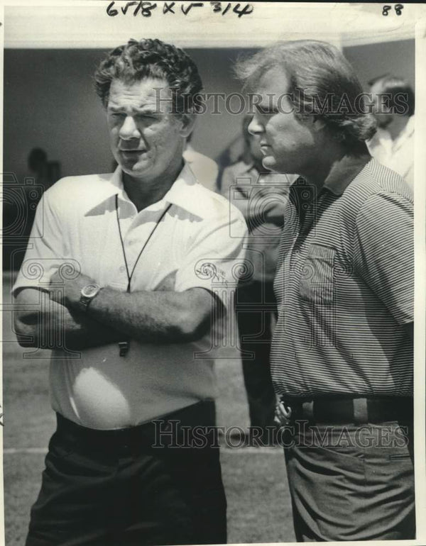 1978 Press Photo New Orleans Saints football coach Dick Nolan & owner ...