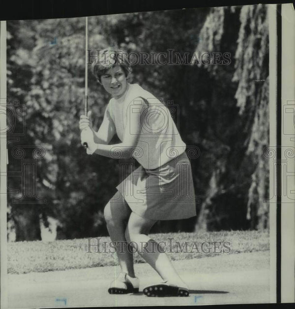 1968 Press Photo Golf - Sandra Post Reacts to Putt at US Women's Open ...
