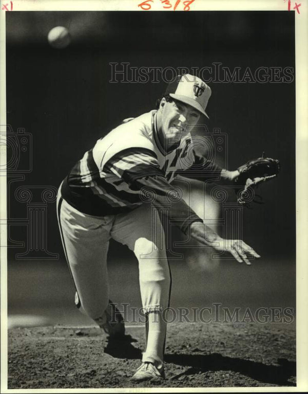 1987 Press Photo Tulane baseball pitcher Ricky Purcell - nos28932 ...