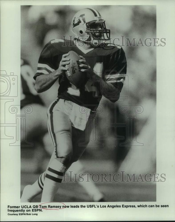 1983 Press Photo Los Angeles Express USFL football player Tom Ramsey ...