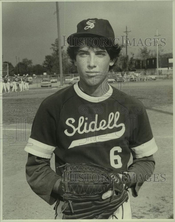 1980 Press Photo Slidell baseball player Chris Rivette poses on the ...