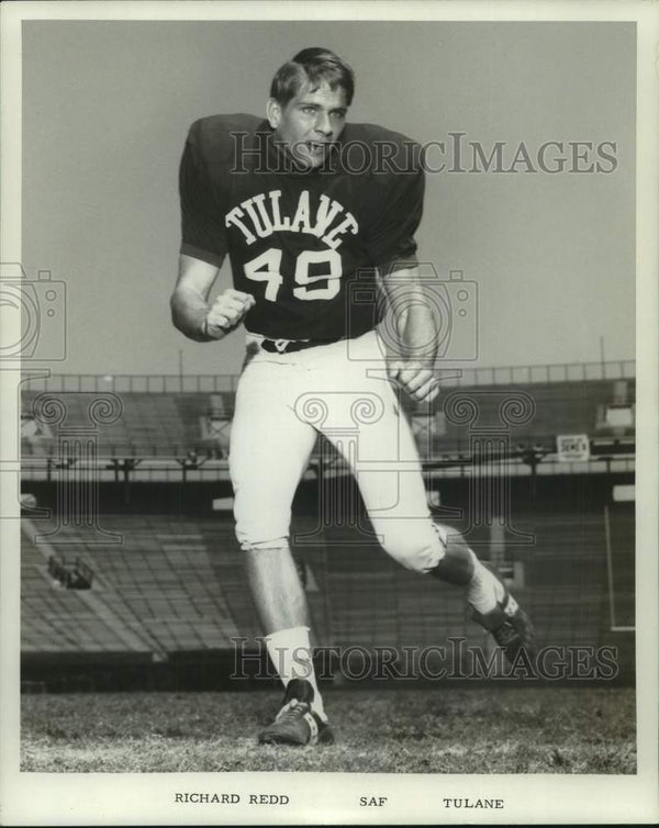 1970 Press Photo Tulane University football player Richard Redd runs i ...