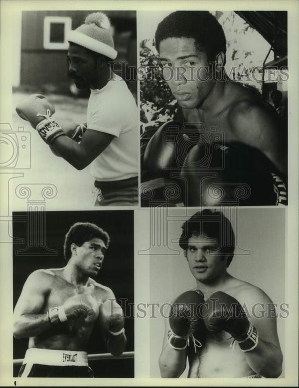 1982 Press Photo Boxers Aaron Pryor, Miguel Montilla, Mr. Snipes, Scott ...