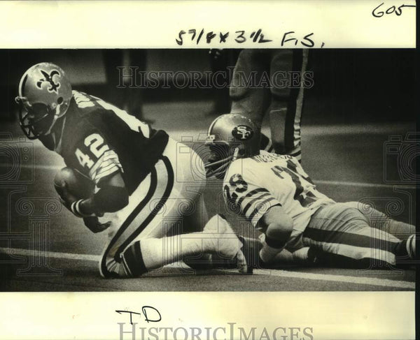 1979 Press Photo New Orleans Saints and San Francisco 49ers play NFL ...