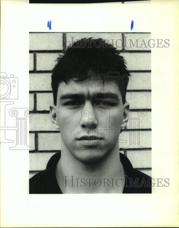 1991 Press Photo Close-up photo of De La Salle basketball player Duke ...