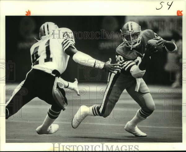 1981 Press Photo San Francisco 49er football player Amos Lawrence ...