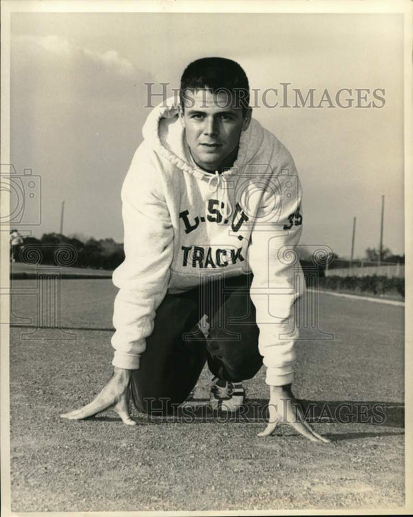 Press Photo LSU Sprinter Bob Yates - nos31834 - Historic Images