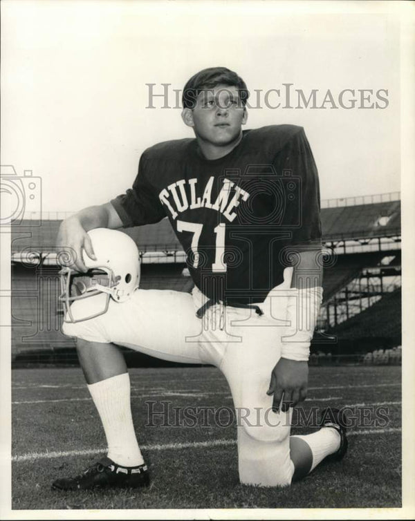 1970 Press Photo Wayne Wicks, Tulane University Football Tackle ...
