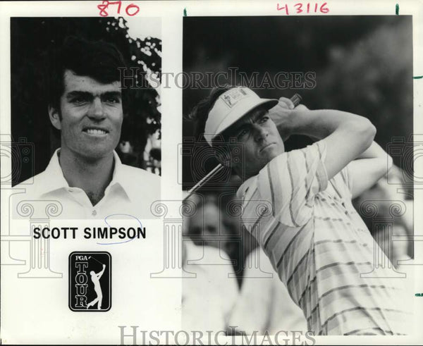 1984 Press Photo PGA Tour Golfer Scott Simpson - nos32361 - Historic Images