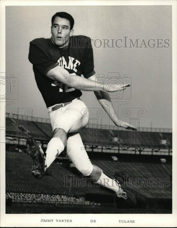 1969 Press Photo Jimmy Yarter, Tulane Football Defensive Back ...
