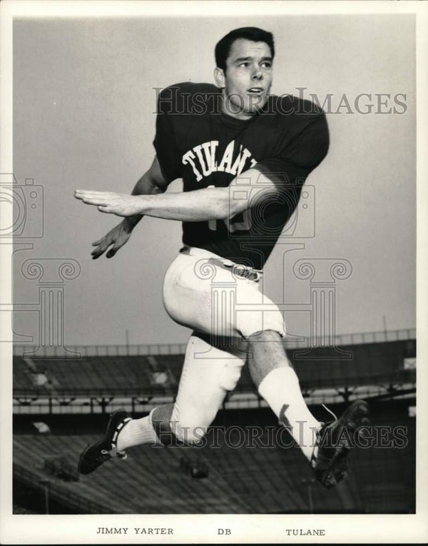 1969 Press Photo Jimmy Yarter, Tulane Football Defensive Back ...
