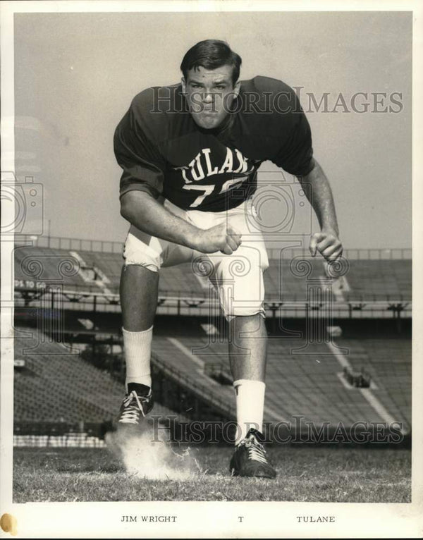 1967 Press Photo Jim Wright, Tulane Football Tackle - nos34277 ...