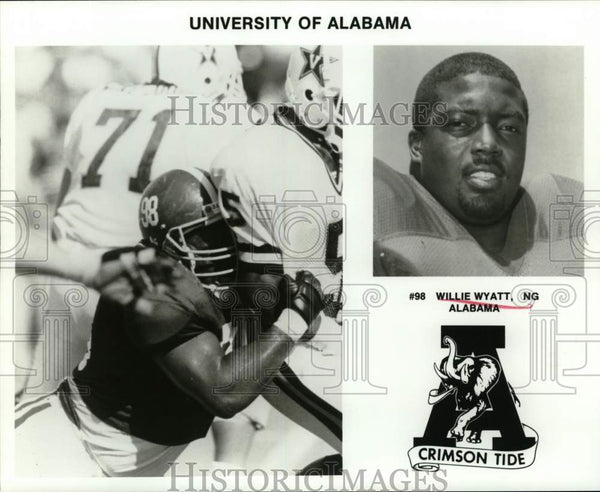 1990 Press Photo Willie Wyatt of University of Alabama Crimson Tide ...