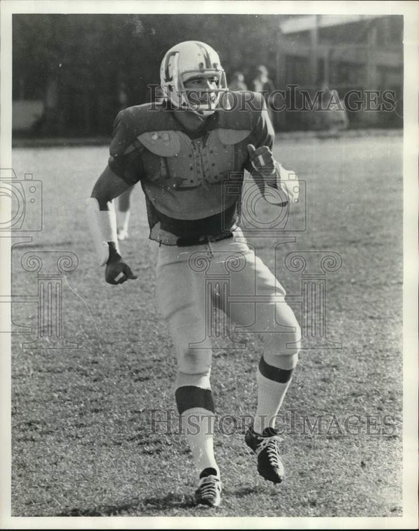 1977 Press Photo Tulane University football's Cliff Van Meter ...