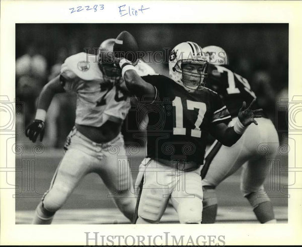 1990 Press Photo Auburn University football quarterback Reggie Slack ...