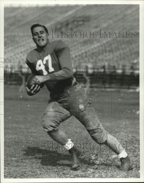 Press Photo Football player #47, Monk Simons - nos35395 - Historic Images