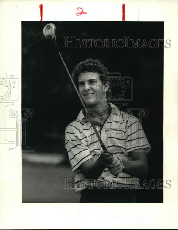 1986 Press Photo Chris Shuler in second round at Audubon Park Golf ...