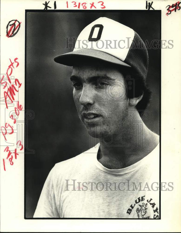 1984 Press Photo Tulane's Brian Shearman came from Jesuit Blue Jays ba ...