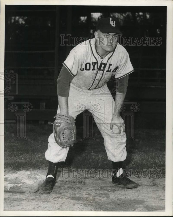 Press Photo Baseball player Joe Slavinski from Loyola. - nos35609 ...
