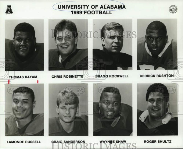 1989 Press Photo University of Alabama 1989 Football team players ...