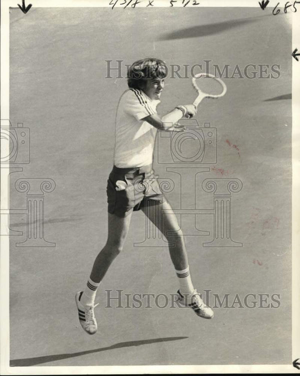 1976 Press Photo Tennis Player Jeff Turpin Versus Mark Shoptaugh Match ...