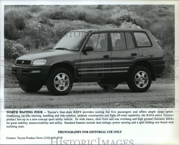 Press Photo Toyota Four Door RAV4 Sport Utility Vehicle - Historic Images