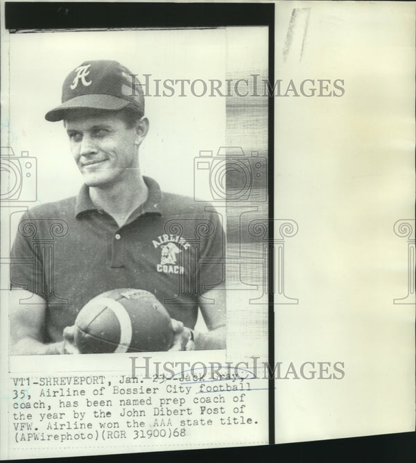 1968 Press Photo Jack Gray, Airline of Bossier City football - now03418 ...