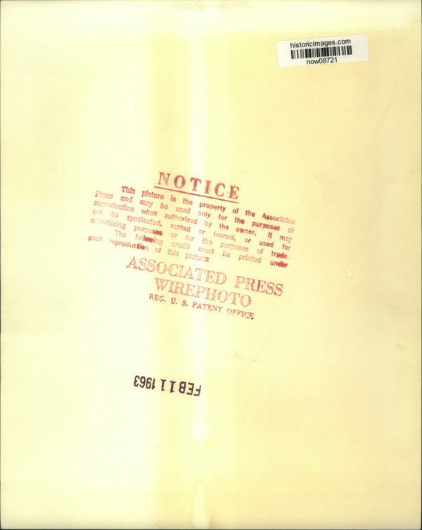 1963 Press Photo Raymond Grimes, postmaster & Rev. Haugh at Topawa, AZ ...