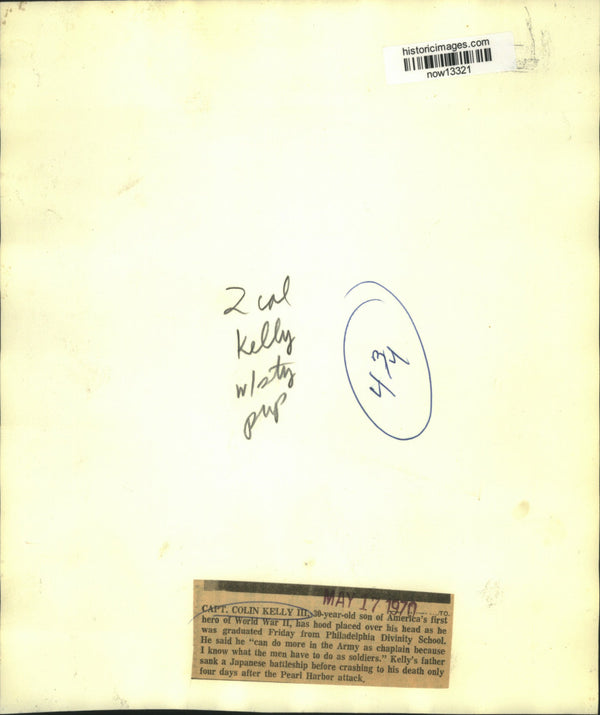 1970 Press Photo Captain Colin Kelly III in Divinity School graduation ...