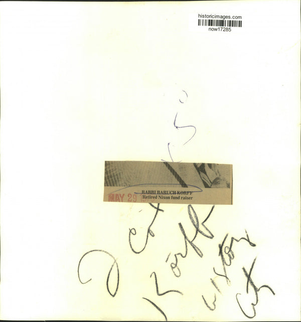 1973 Press Photo Rabbi Baruch Korff, retired Nixon fund raiser ...