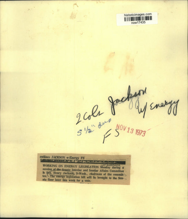 1973 Press Photo Senator Henry Jackson at Senate Interior and Insular ...