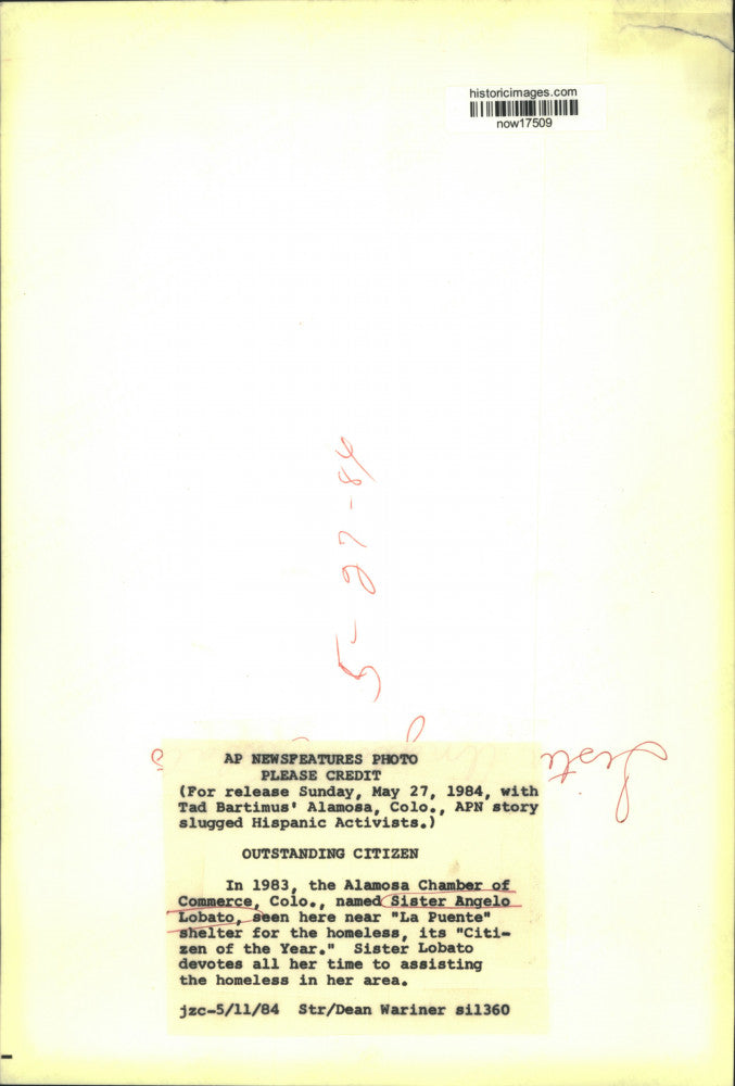 1983 Press Photo Sister Angelo Labato named Alamosa, Colorado's Citizen ...