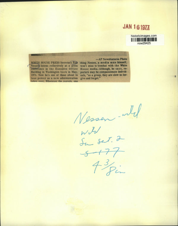 1975 Press Photo White House Press Secretary Ron Nessen at 1975 press ...