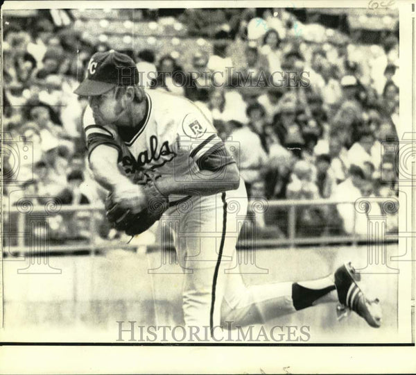 1973 Press Photo Baseball pitcher Gene Garber of Kansas City Royals ...