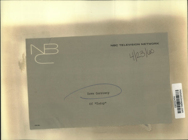 1960 Press Photo Dave Garroway, of "Today" - nox22283 - Historic Images