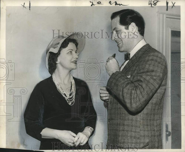1958 Press Photo Miss Irene Jordan, Morley Meredith - nox28542 ...