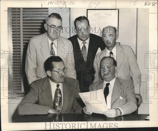 1951 Press Photo New Orleans Associated Plumbing Contractors Officers ...