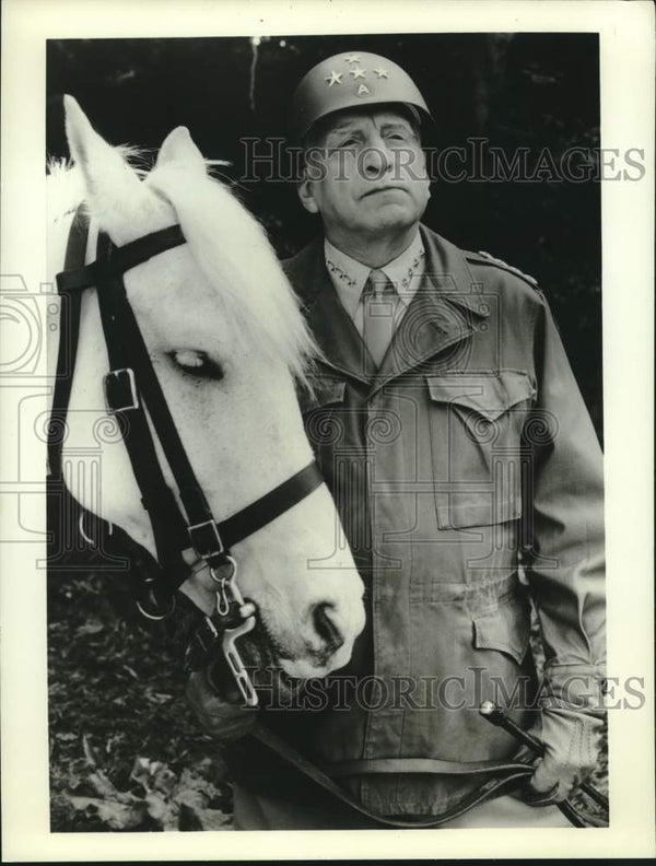 1986 Press Photo Actor George C. Scott in "The Last Days of Patton ...