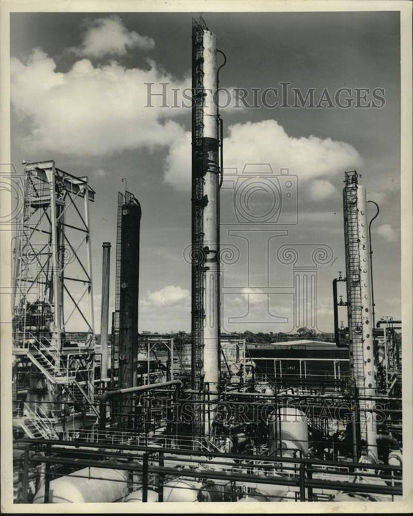 1950 Press Photo Alkylation Plant at the Norco Refinery of the Shell ...