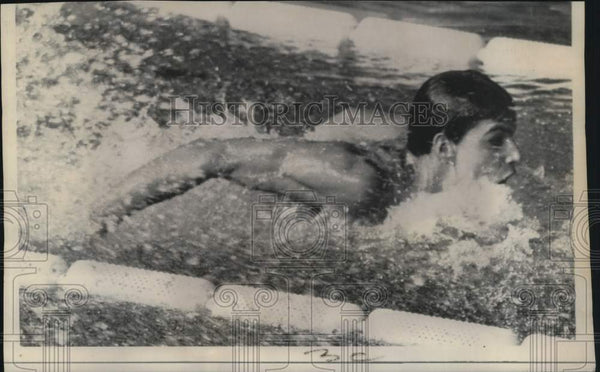 1967 Press Photo Swimmer Mark Spitz on Way to Victory at Pan American ...