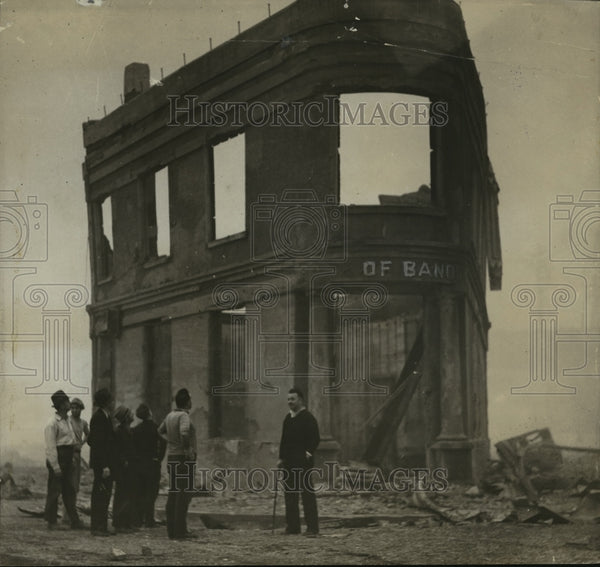 1936 Press Photo Fire destroys Bandon Building - Historic Images