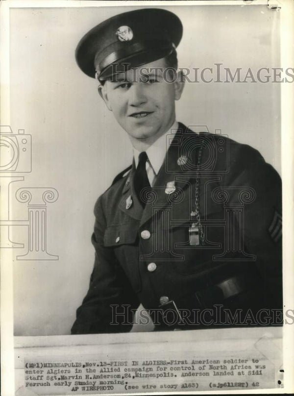 1942 Press Photo Staff Sergeant Marvin Anderson, US Army, World War II ...