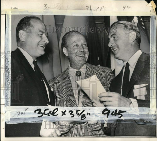 1960 Press Photo William R Hearst Jr, Albert Rosellini & Abraham ...
